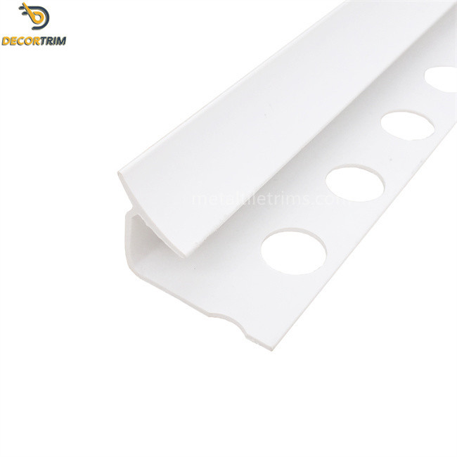 PVC Internal Corner Tile Trim White Color For Wall Corner Decoration