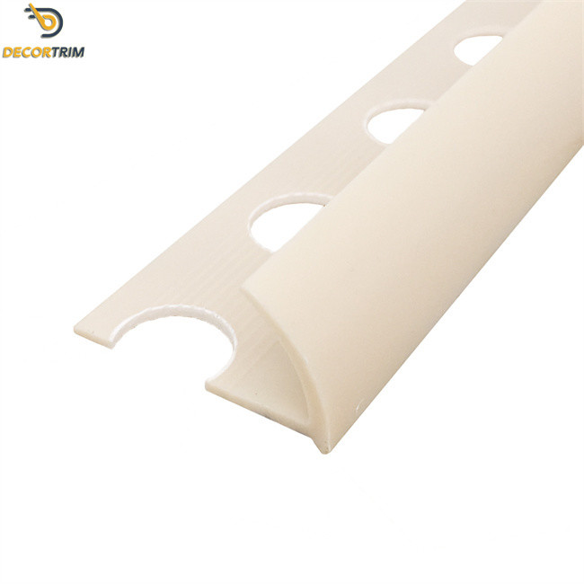10×2500mm PVC Tile Trim Round Open Shape For Tile Edge Protection