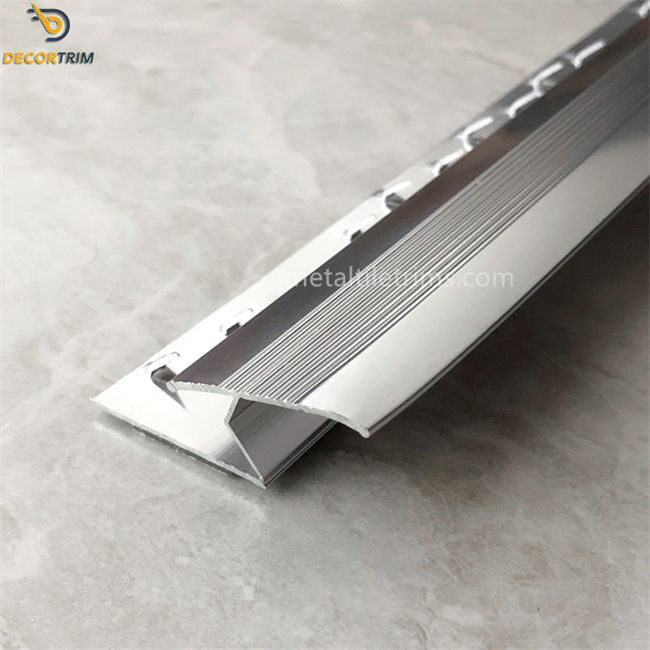Shiny Silver Carpet Transition Strip Tile To Carpet 3000mm Length