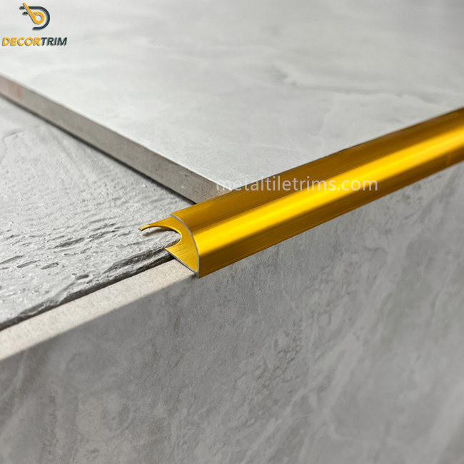 Quarter Round Edge Metal Tile Trims 6063 aluminium tile edging strip