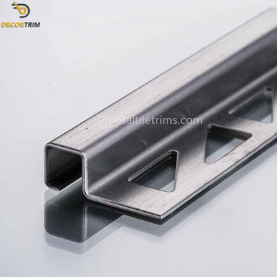 Box Shape Stainless Steel Corner Trim , External Edge Tile Trim OEM ODM