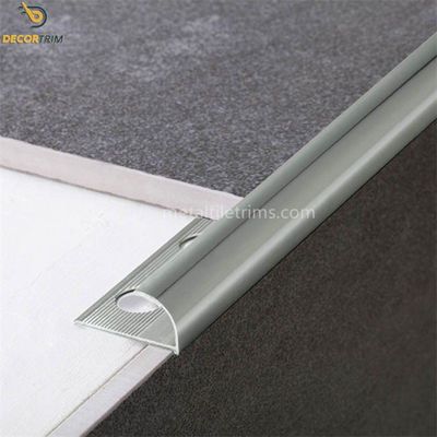 Round Open Shape Edge Metal Tile Trim Aluminum Polish Champagne Color