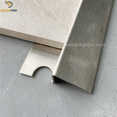 SS316 Stainless Steel Transition Strip , 12mm Flooring Edging Trim