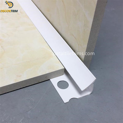 PVC Internal Corner Tile Trim White Color For Wall Corner Decoration