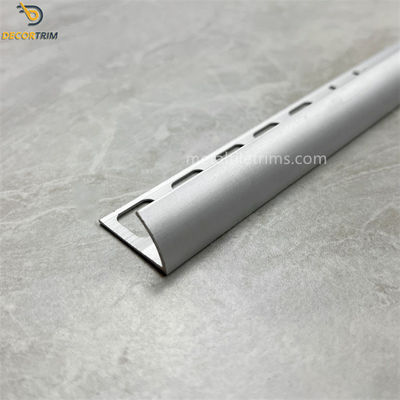 Round Open Tile Trim Matt Gold Tile 2.5m Size Bullnose Quad Aluminium
