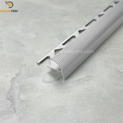 Tile Trim 9.97mm Silver Tile stair Profile With Triangle Punching