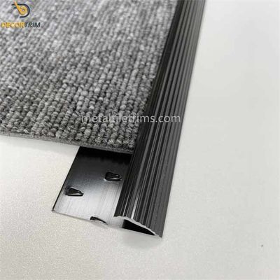 Anodized Black Carpet Edge Transition Strip Trim 7.7mm Thickness