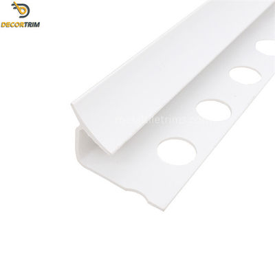PVC Internal Corner Tile Trim White Color For Wall Corner Decoration