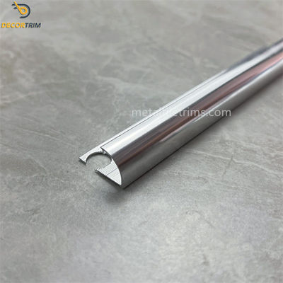 12.5mm Silver Aluminium Tile Edging Strip custom Metal Tile Border