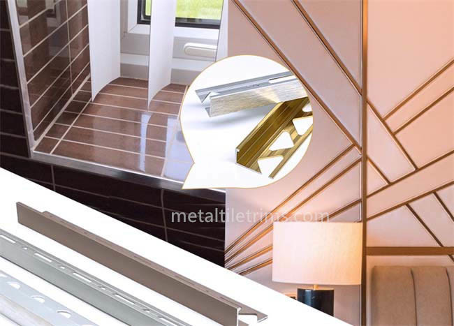 2.5m Aluminium Edging Profile , L Shaped Metal Trim Anodizing Matt Gold