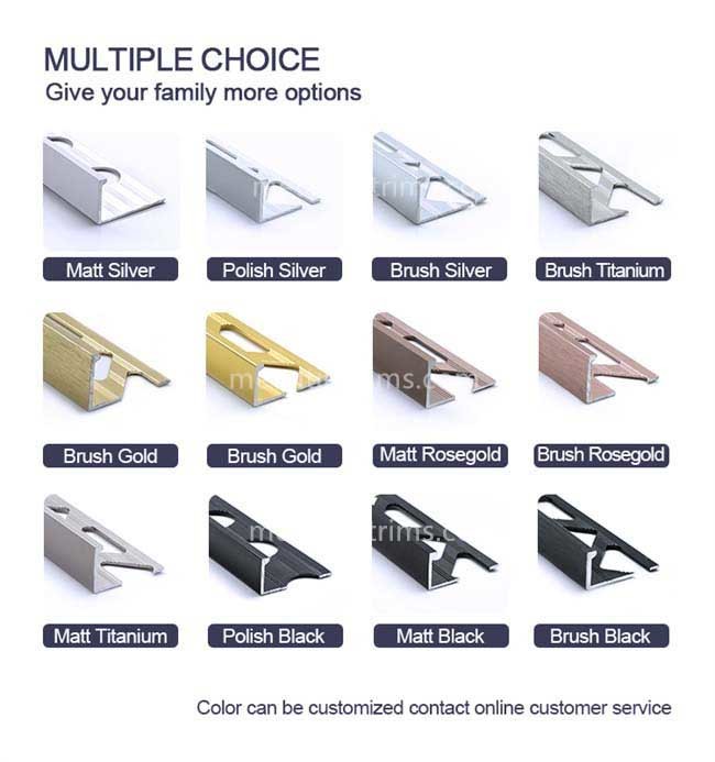 OEM ODM Metal Edge Profile , Aluminum Straight Edge Trim L Shape