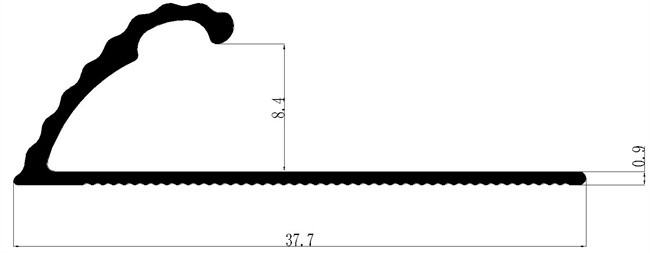 8.4mm Naplock Transition Strip Tile To Carpet Aluminum Material