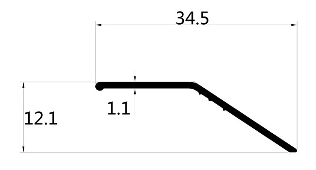 Matt Bronze Floor Transition Strips For Different Heights 900mm 1800mm ...