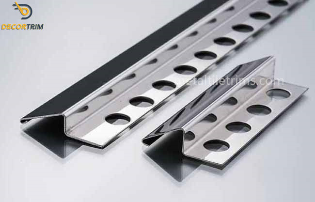 SS316 Stainless Steel Transition Strip , 12mm Flooring Edging Trim