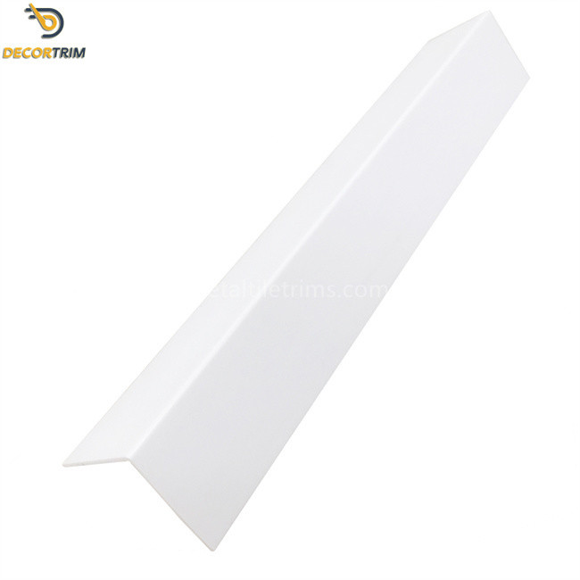 Plastic PVC Wall Corner Protector Strips L Shape Pure White 50mm Size