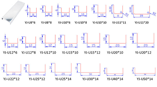 Stainless Steel U Channel Strip , Wall Transition Strips 8k Mirror ...
