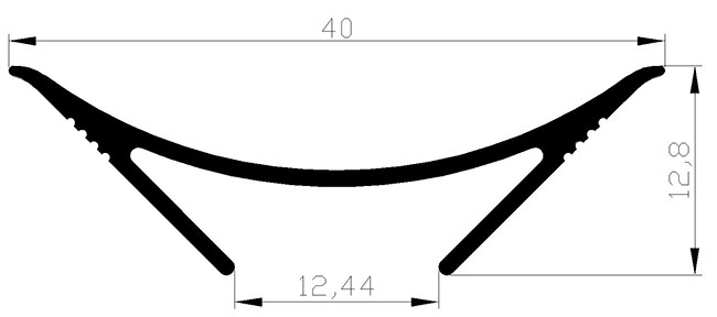 Curved Edge Internal Cove Tile Trim , Aluminum Inside Corner Trim 2.5m ...