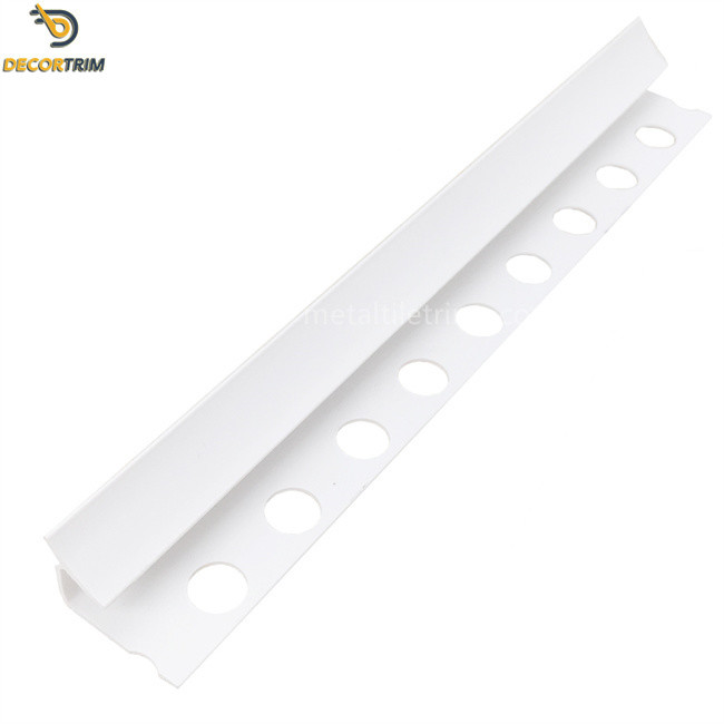 PVC Internal Corner Tile Trim White Color For Wall Corner Decoration