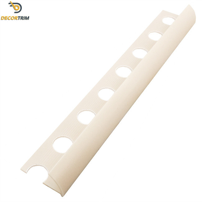 10×2500mm PVC Tile Trim Round Open Shape For Tile Edge Protection