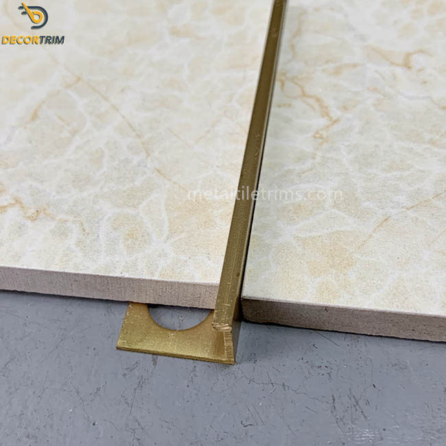 10mm 12mm Brass Tile Trim Straight Edge For Flooring Transtion