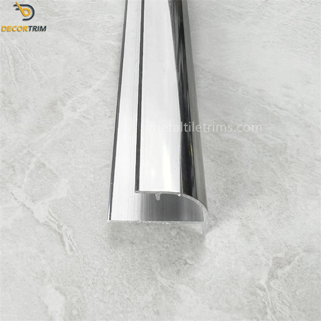 Round External Corner Metal Edge Trim Aluminum Tile Transition Strip