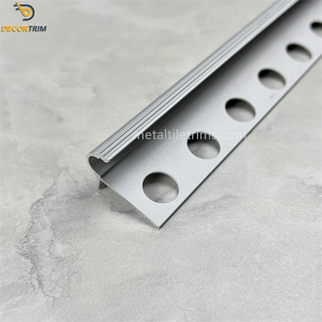 Tile Edging Profile Anodizing Matt , Stair Nosing Tile Trim 2500mm